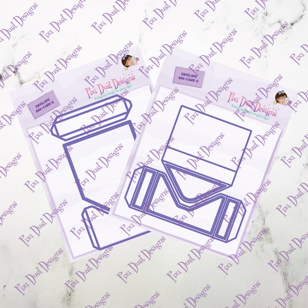 Envelope Box-Card Die A+B set – Pixi Dust Designs
