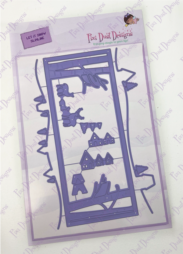 Let it Snow Slimline die set – Pixi Dust Designs